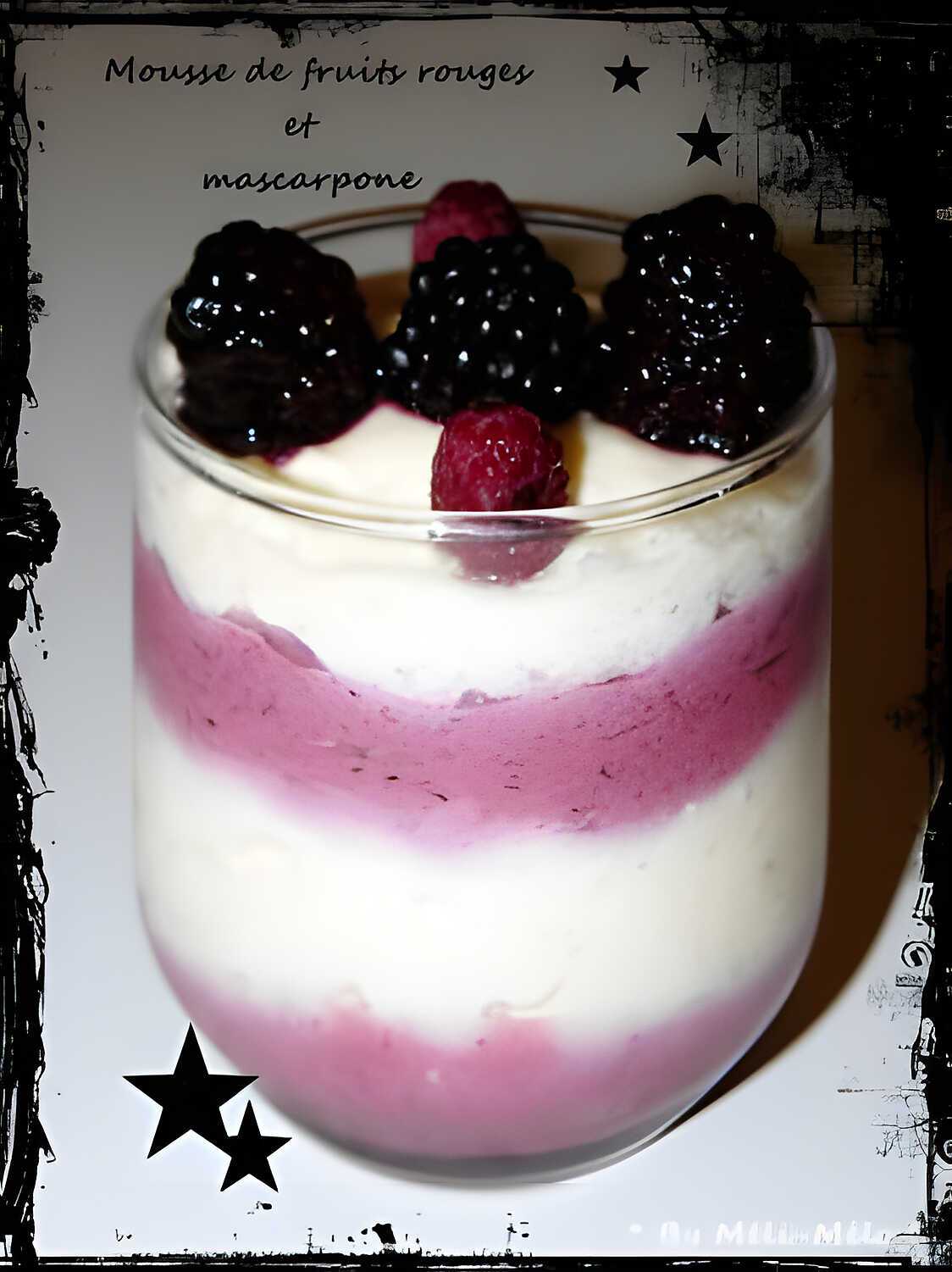 Recette de Mousse aux fruits rouges & Mascarpone