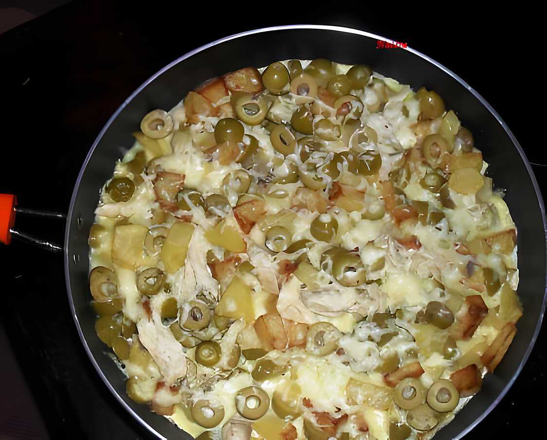 Recette de Gratin de poulet et olives