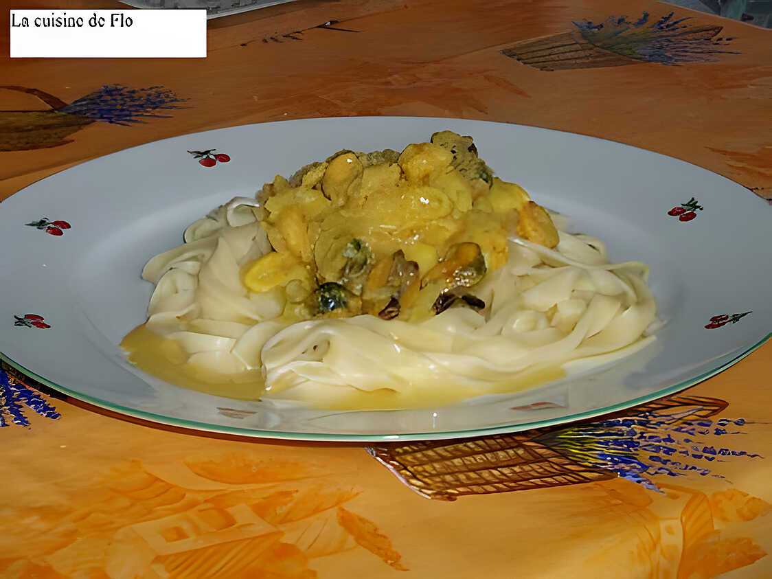 Recette de Tagliatelles aux fruits de mer, sauce safranée