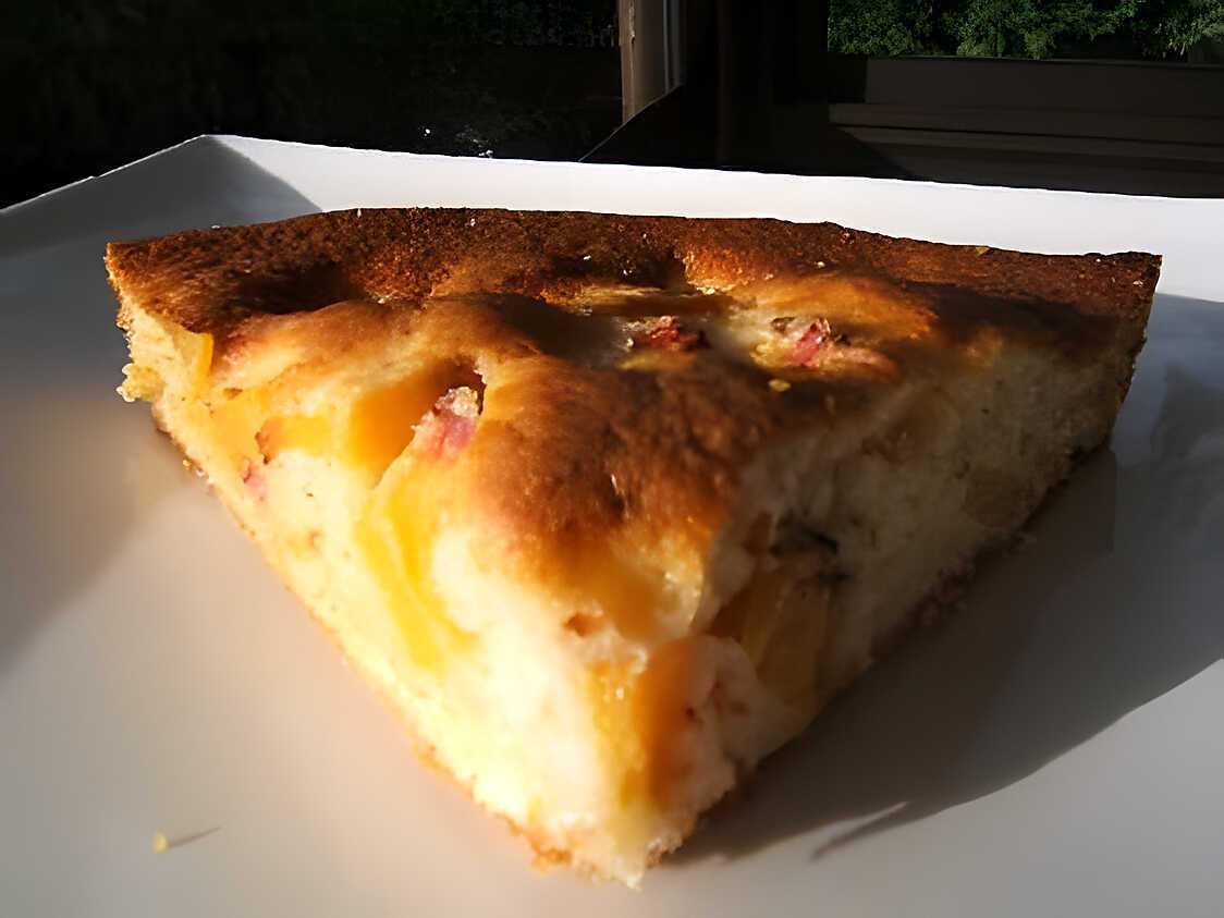 Recette de Gâteau très rustique aux pêches et piments d'Espelette