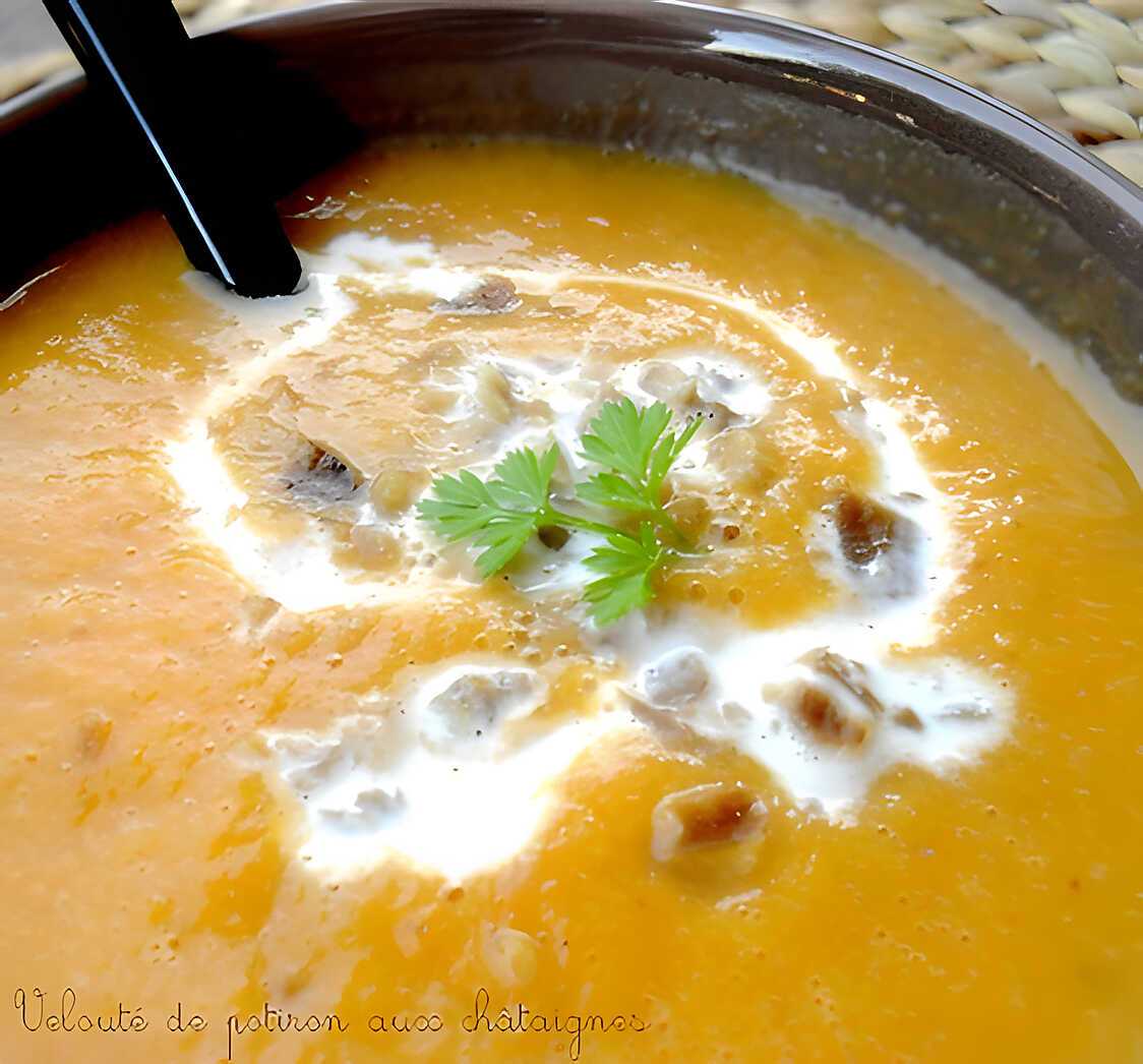 Recette de Velouté de Potiron aux Châtaignes