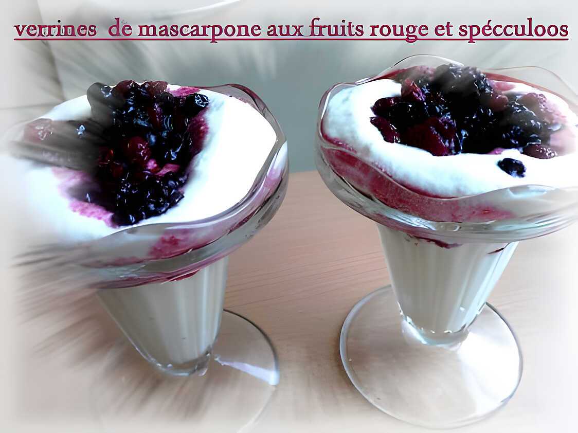 Recette de Verrines mascarpone aux fruits rouges et spéculoos