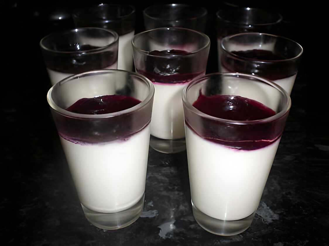 Recette de Verrines panna cotta aux fruits rouges