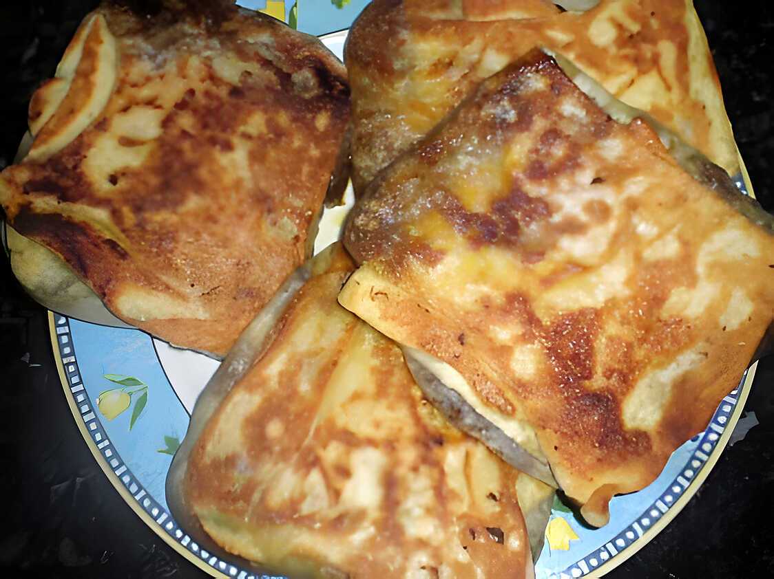 Recette de Melaoui farci à la kefta (crêpes marocaines farcies à la ...