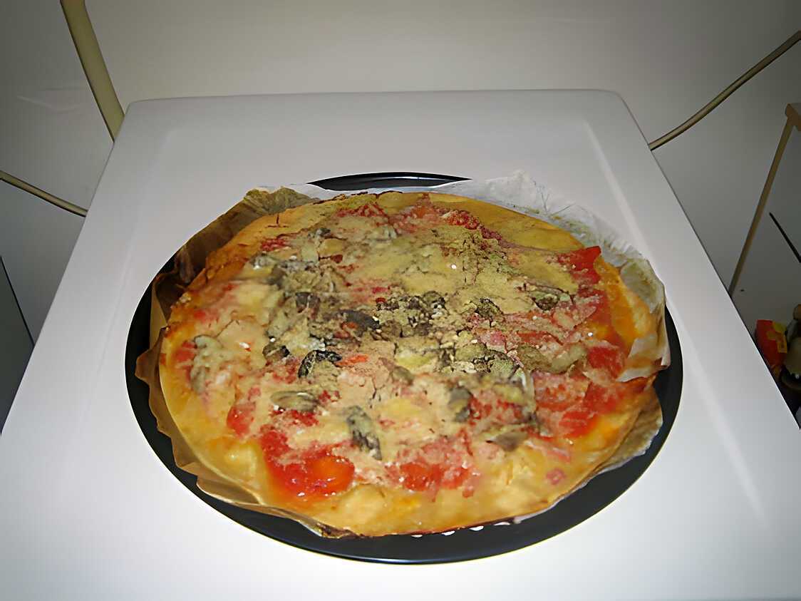 Recette de Pizza reine aux champignons