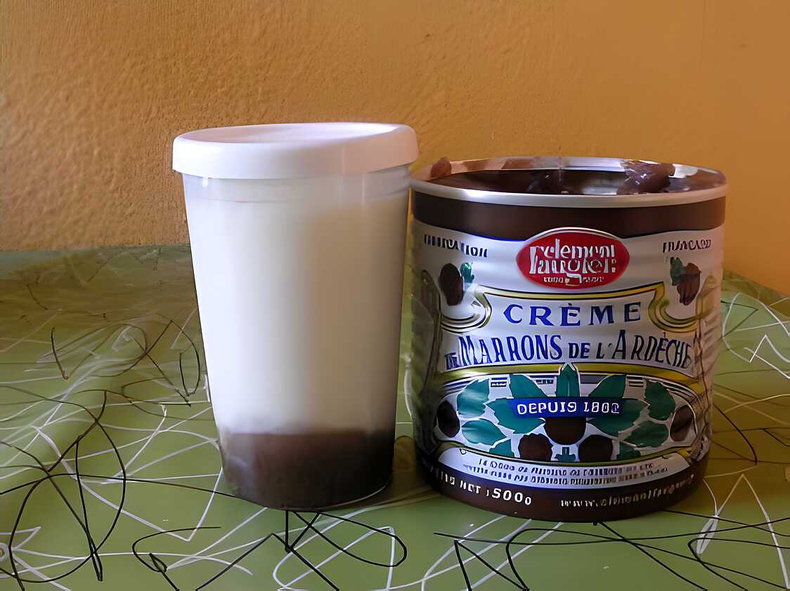 Recette de Yaourt nature a la créme de marron