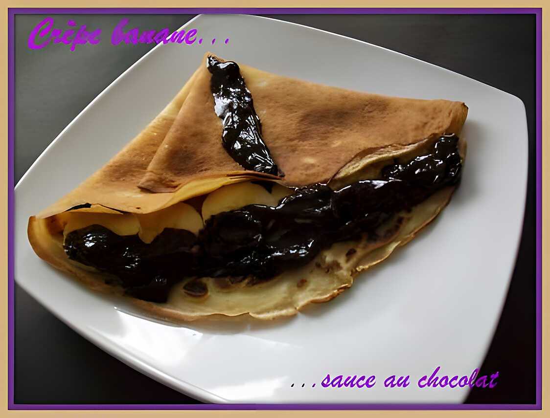 Recette de Crêpe banane sauce au chocolat