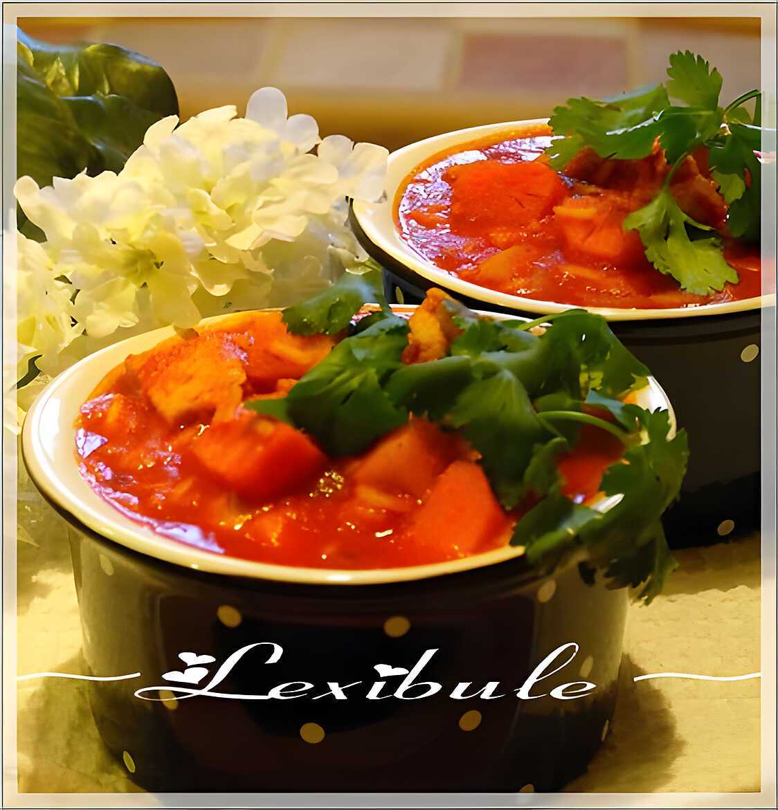 Recette de Soupe épicée au poulet et patate douce