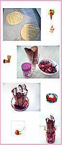 Recette de Cornet de glace maison fraise et chantilly