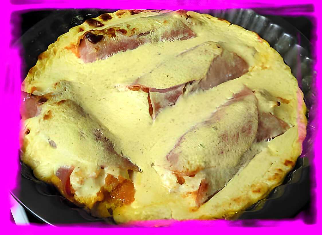 Recette de Gratin DUKAN au fromage blanc,jambon farci au potiron