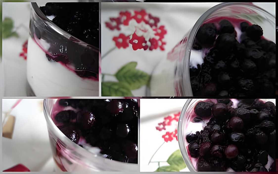 Recette de Mousse au fromage blanc et aux myrtilles