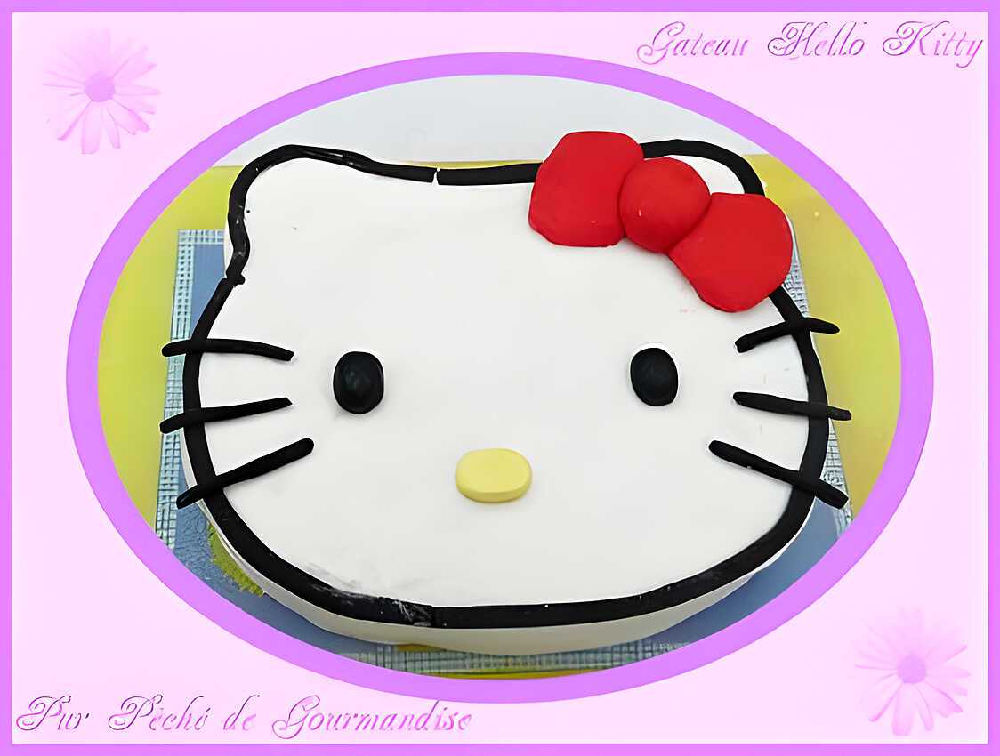 Recette de Gateau tête Hello Kitty
