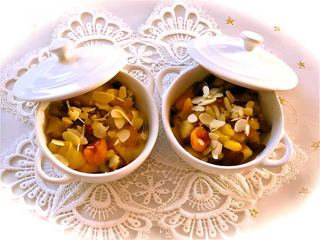Recette de COMPOTÉE DE POMMES ET FRUITS SECS