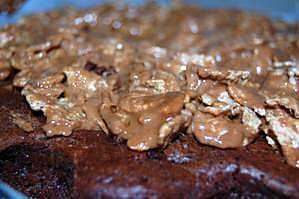 Recette de Gateau au chocolat et son nappage corn flakes/mars