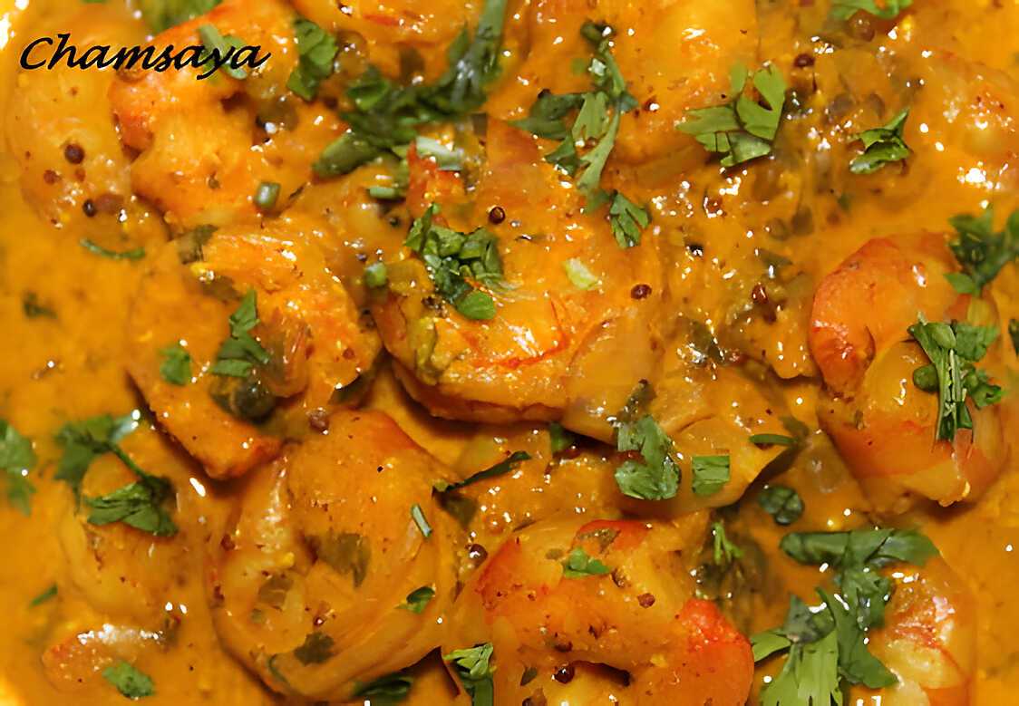 Recette de Curry de crevettes au lait de coco