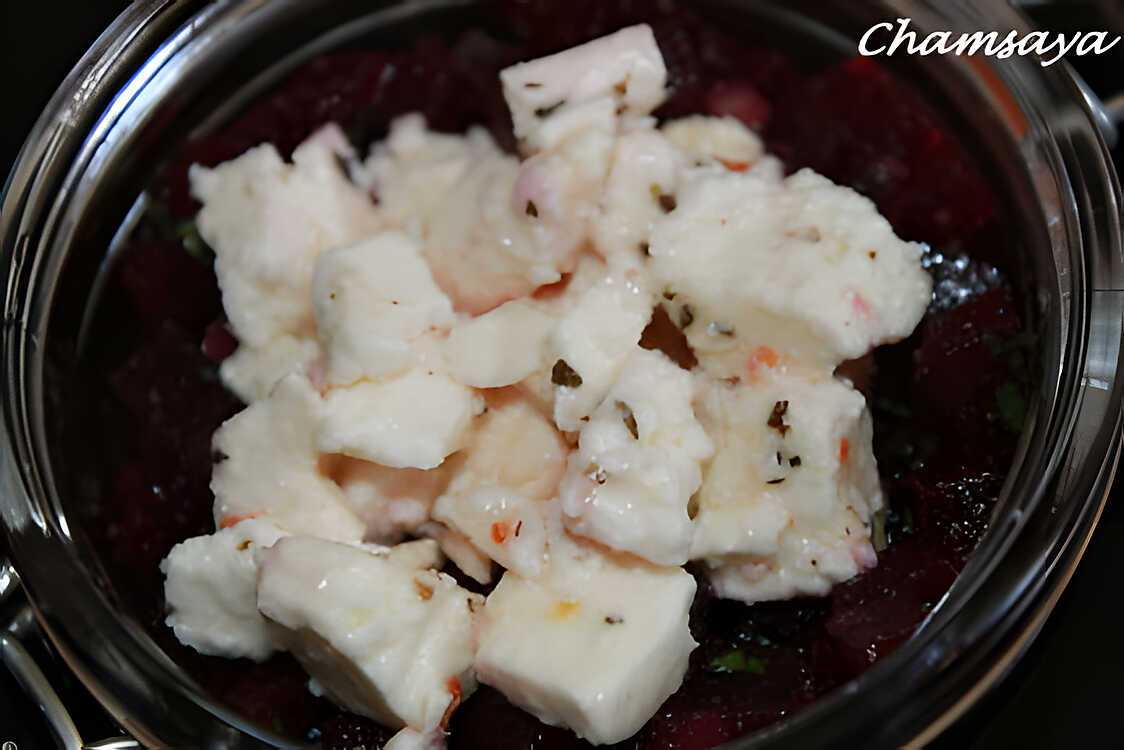 Recette de Tartare de betteraves et son nid de feta
