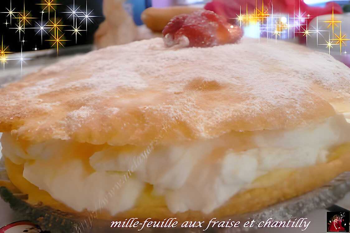 Recette de Mille-feuille aux fraises et chantilly