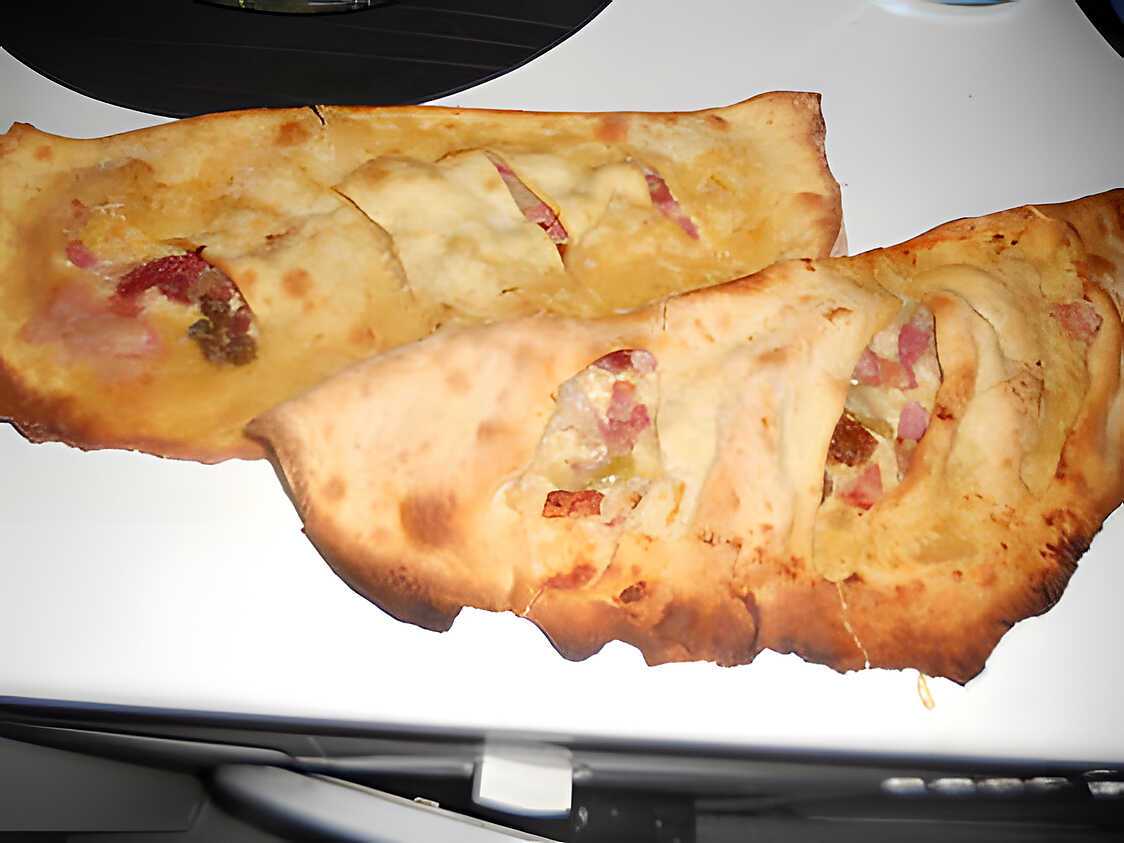 Recette de Fougasse lardon oignons tomate séchée capre