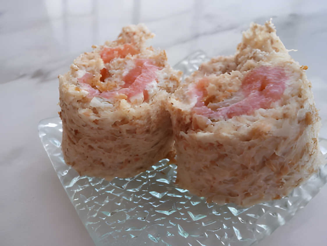 Recette de Maki de pain de mie au boursin et saumon fumé
