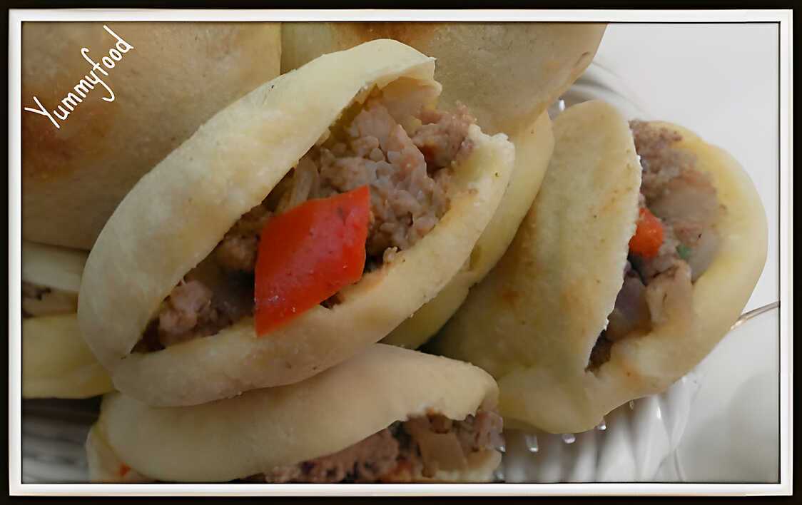 Recette de Mini batbout (pain marocain cuit à la poêle) farci à la ...