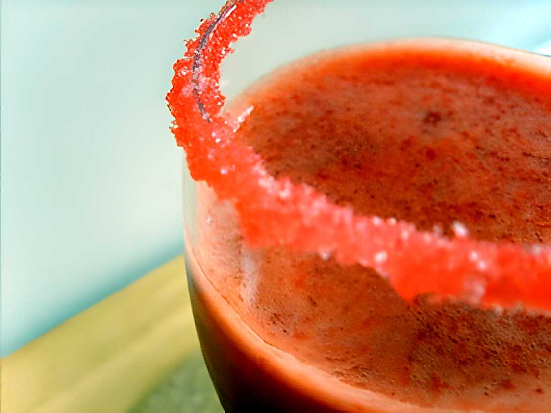 Recette de Jus de fraise a l'eau de rose
