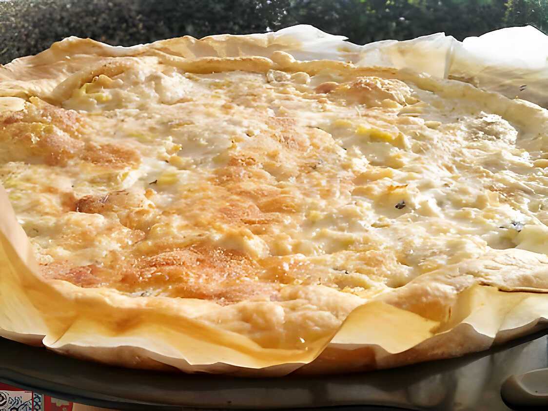 Recette de Flamenkuch aux saumon poireaux