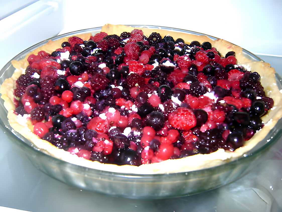 Recette de Tarte aux fruit rouges au lait végétale (sans lactose)