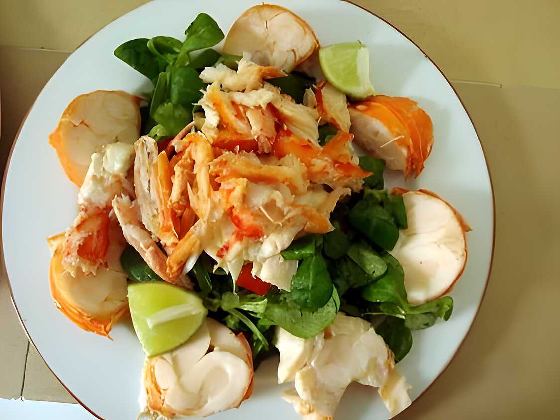 Recette de Salade de homard ou langouste