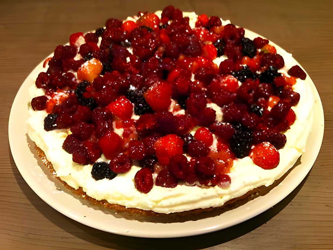 Recette de Tarte chantilly fruits rouges