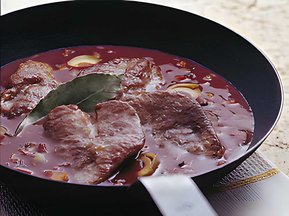 Recette d'Escalopes d’agneau et sauce au rioja