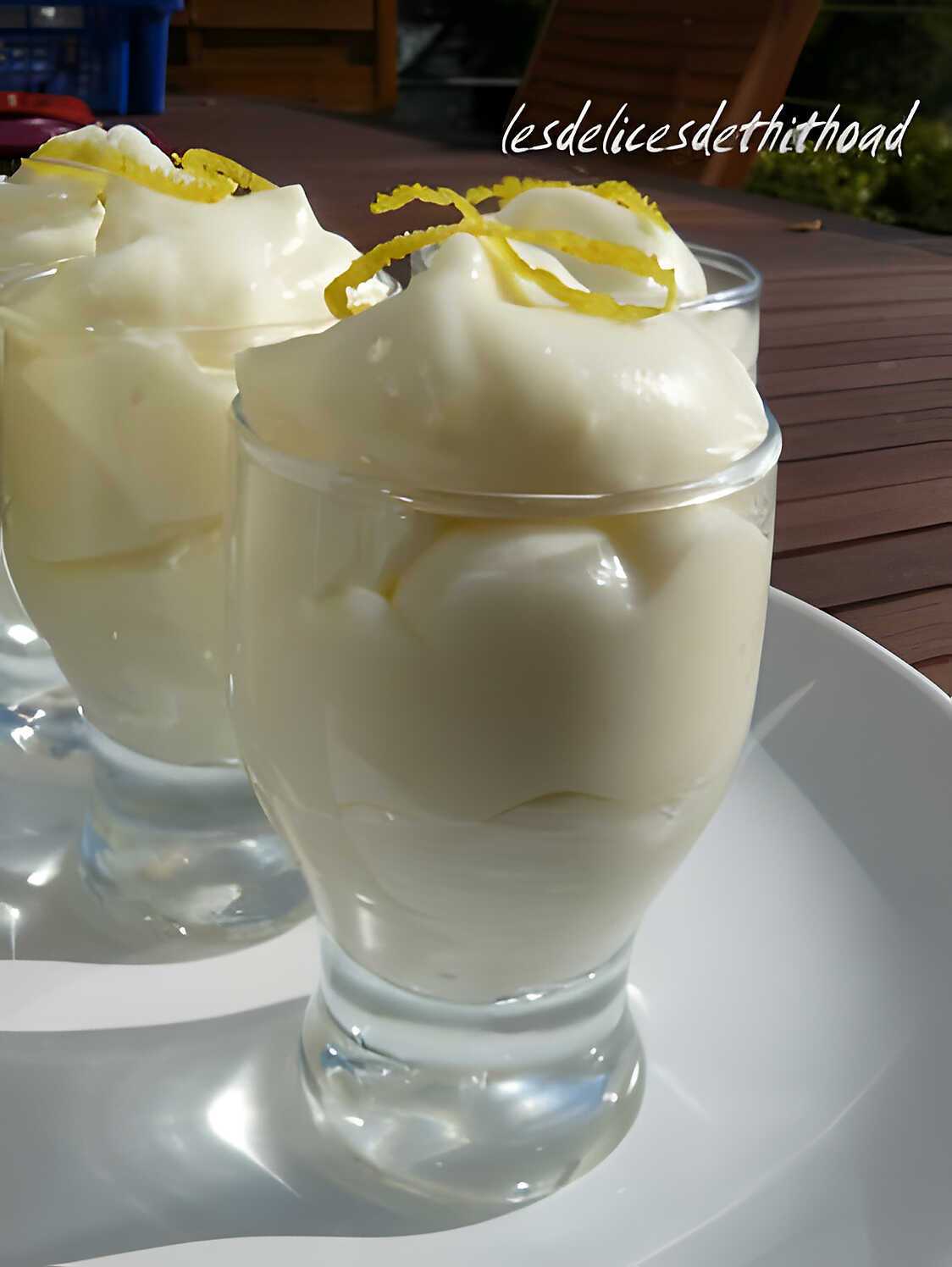 Recette de Mousse au citron par les delices de thithoad