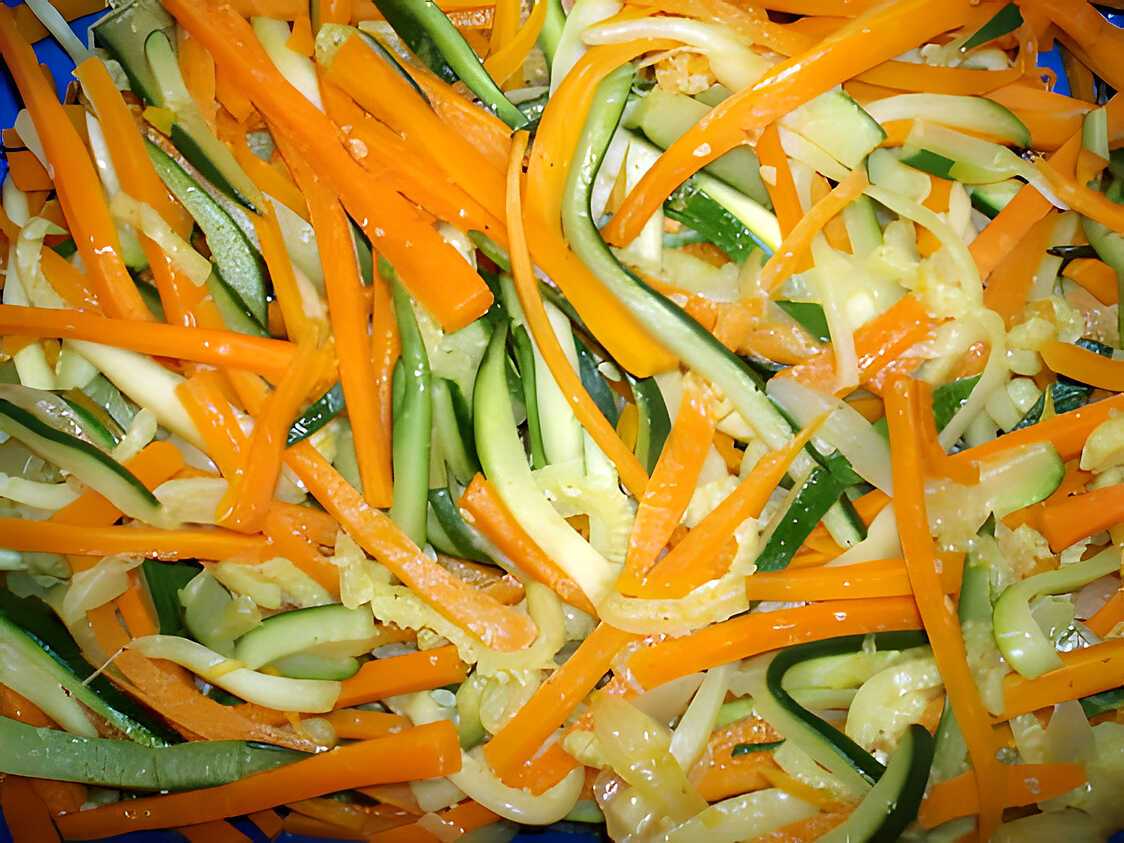 Recette de Julienne carottes-courgettes