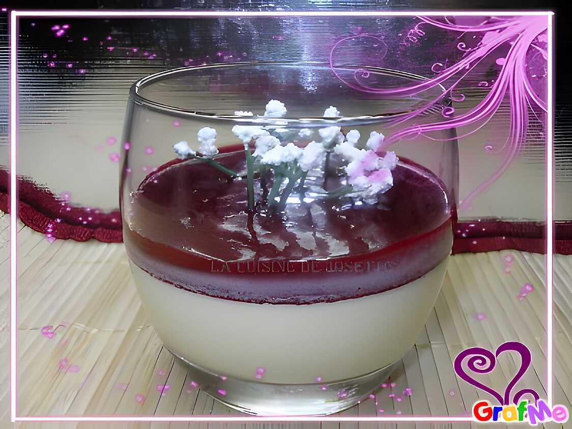 Recette de Panna cotta au chocolat blanc et a la framboise