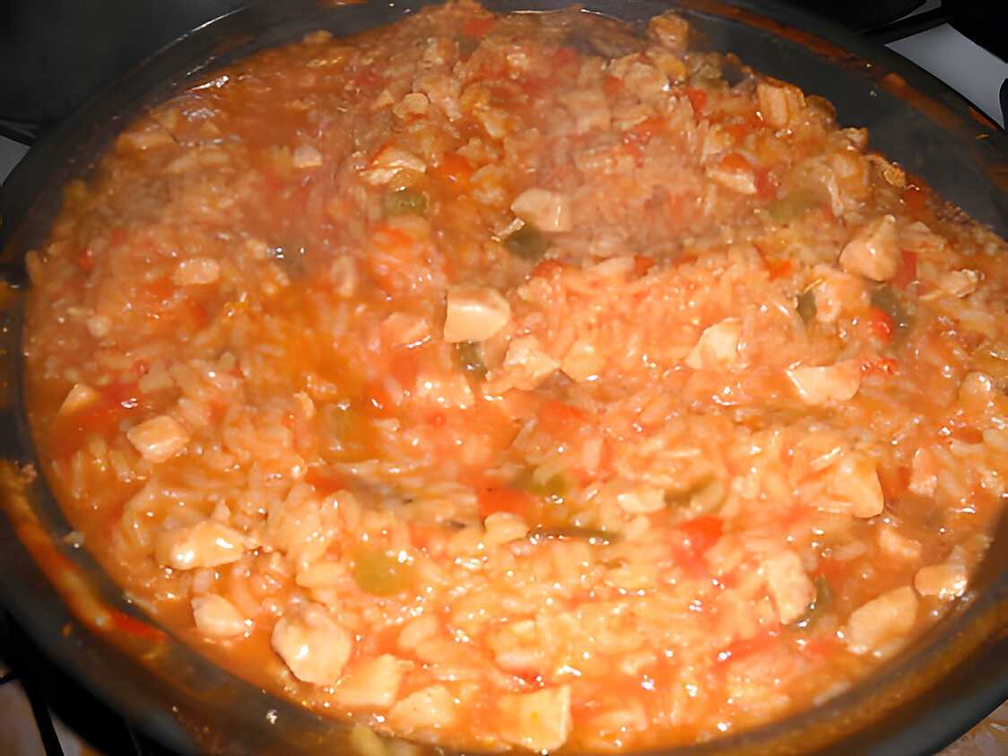 Recette de Risotto au poulet et aux poivrons