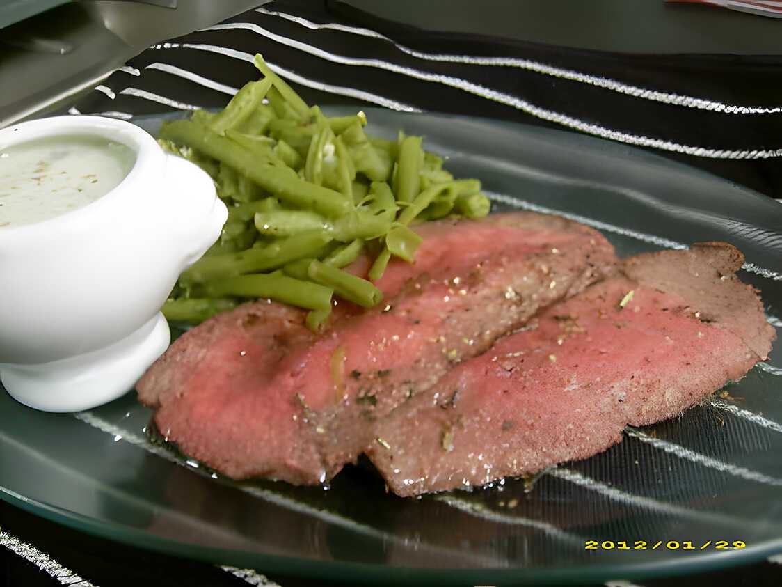 Recette de Rosbeef, sauce au roquefort