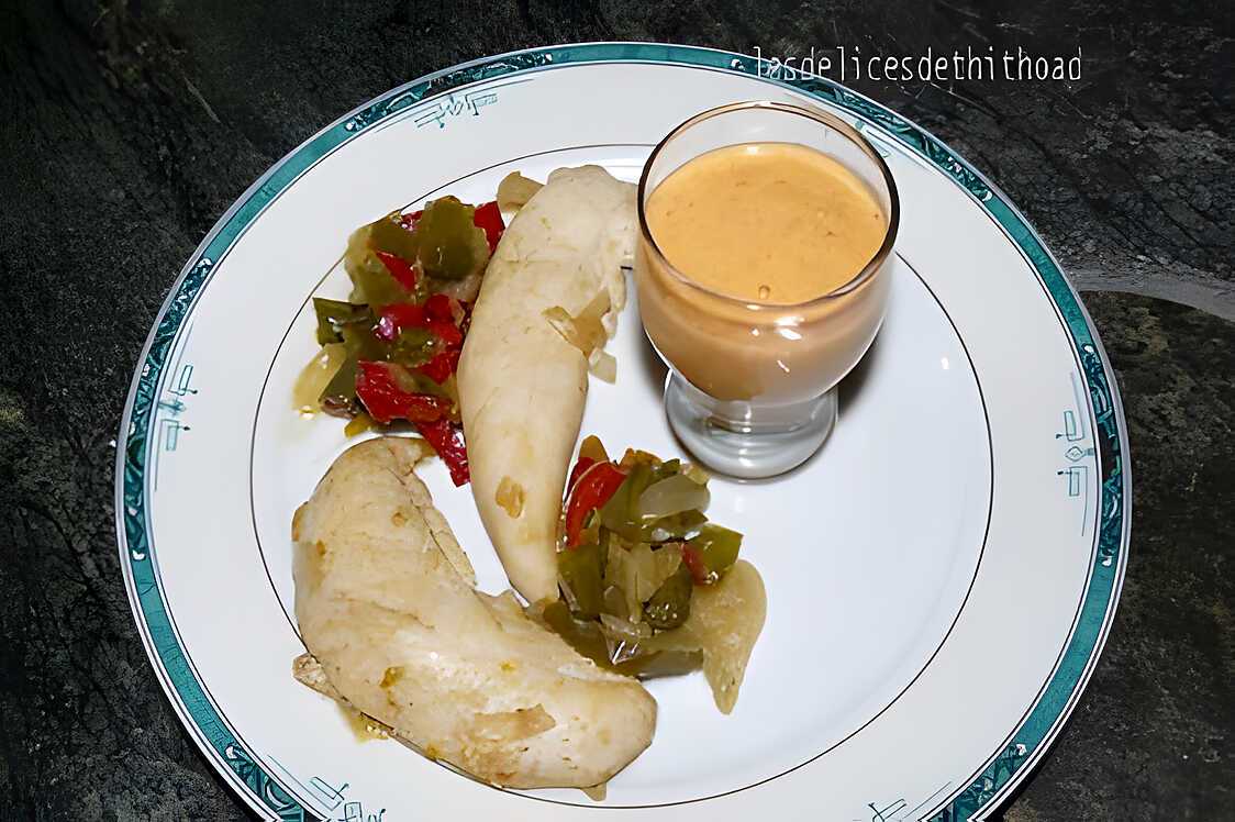 Recette d'émincé de poulet sauce aux poivrons