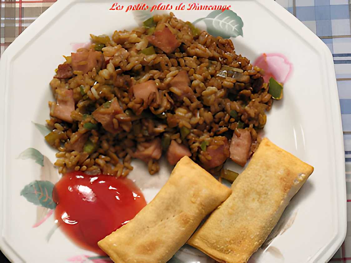 Recette de Riz chinois aux légumes et jambon