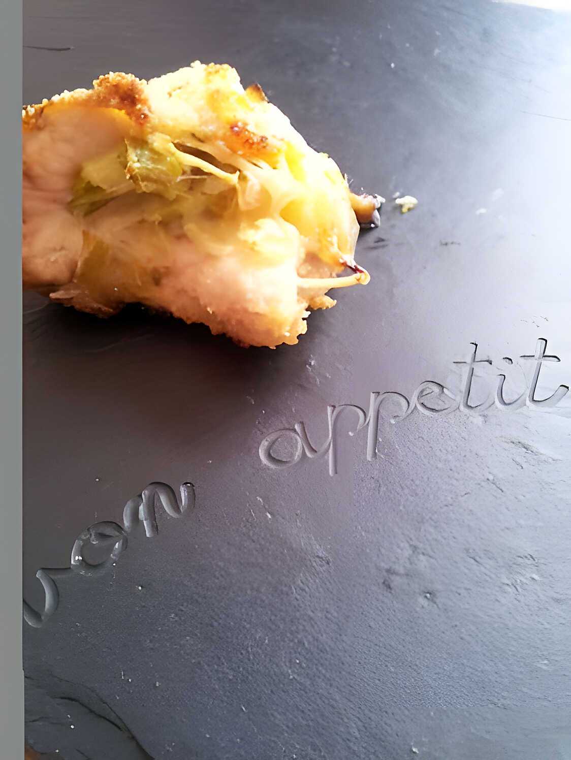 Recette de Cordon bleu maison au poireaux et parmesan