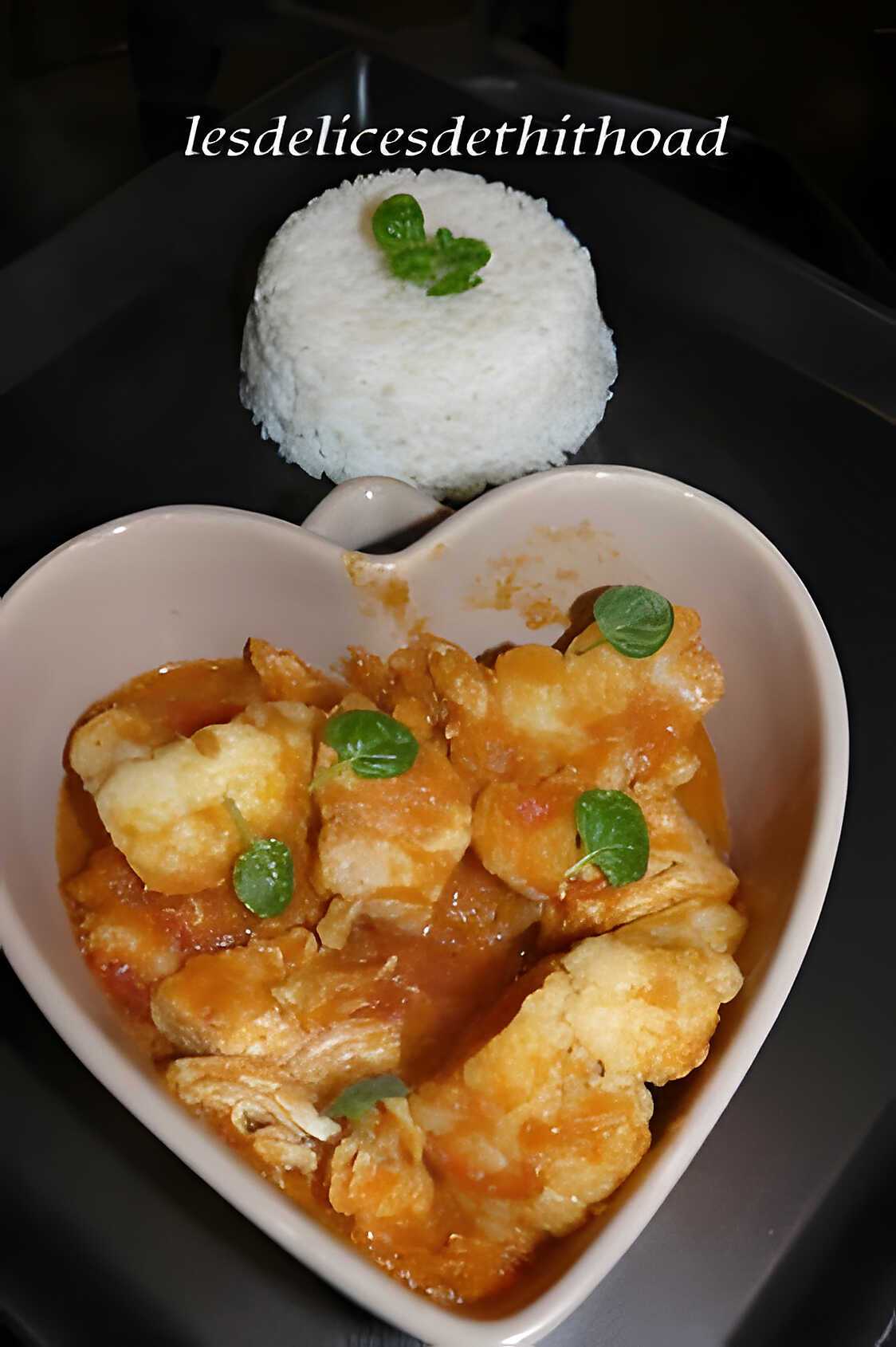Recette de Curry de poulet au chou fleur