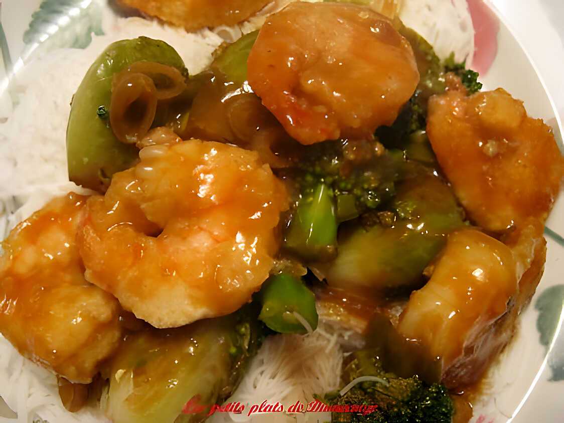 Recette de Sauté de crevettes, sauce au jus d'orange