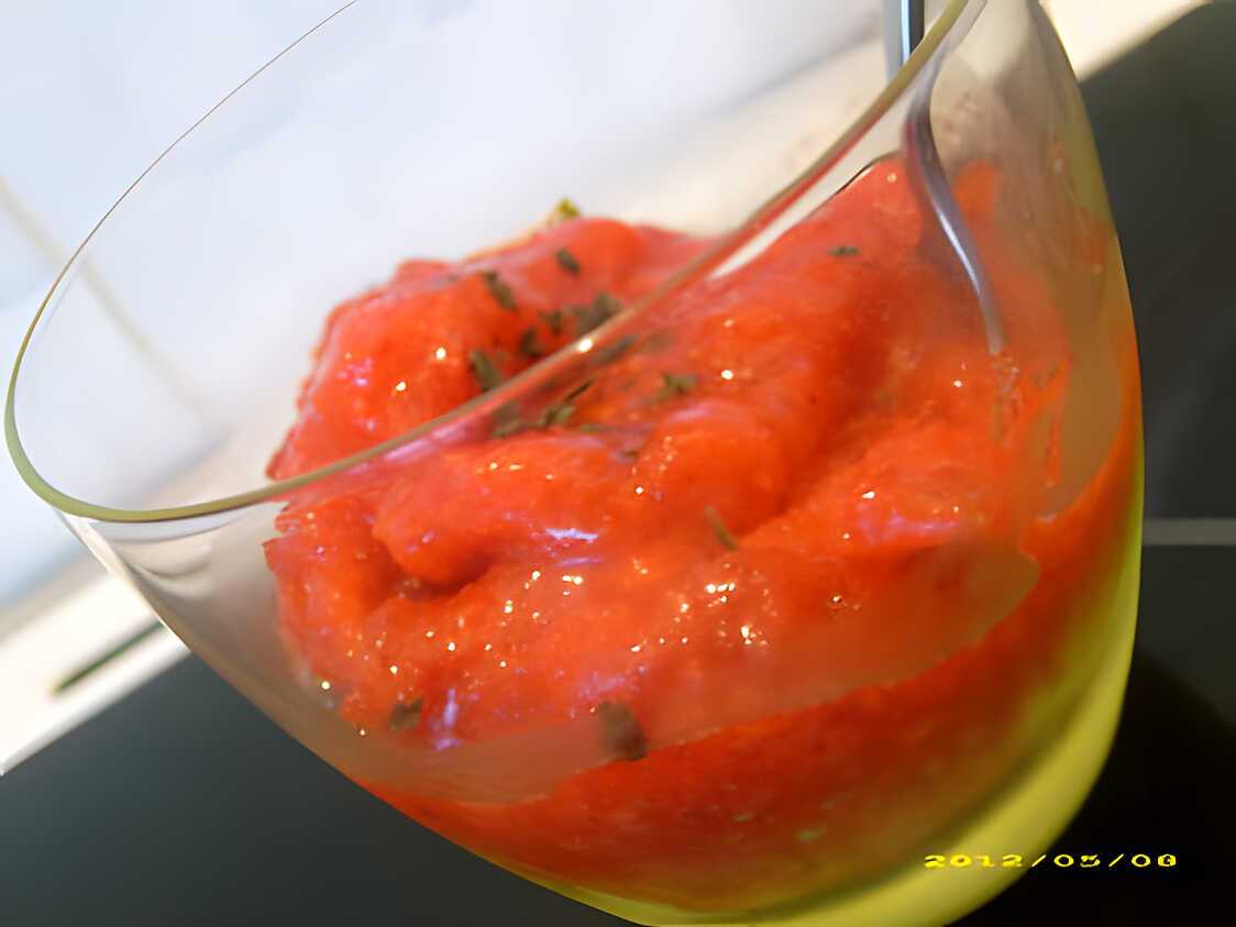 Recette de Granité de fraises