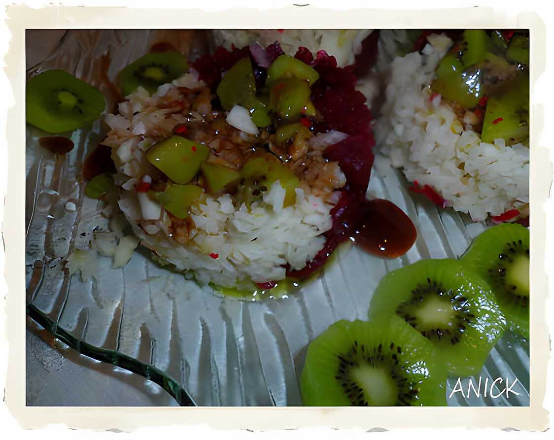 Recette de Salade de radis noir - betterave et kiwis