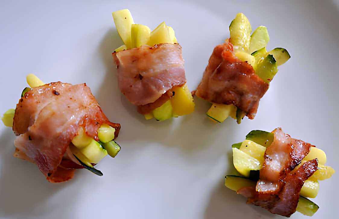 Recette de Ballotins de courgettes au lard fumé