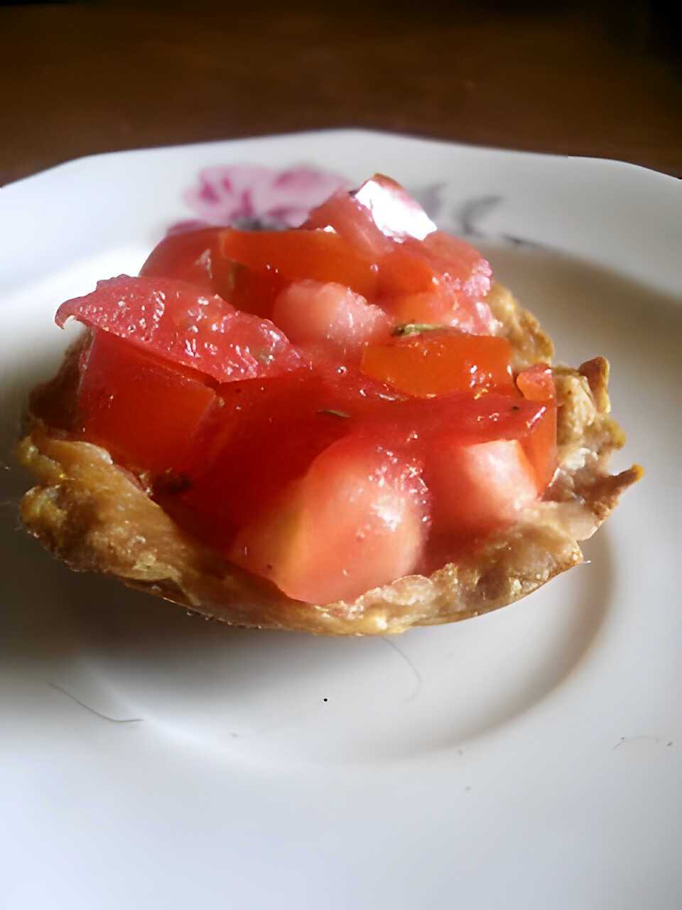 Recette de Tartelette a la tomate