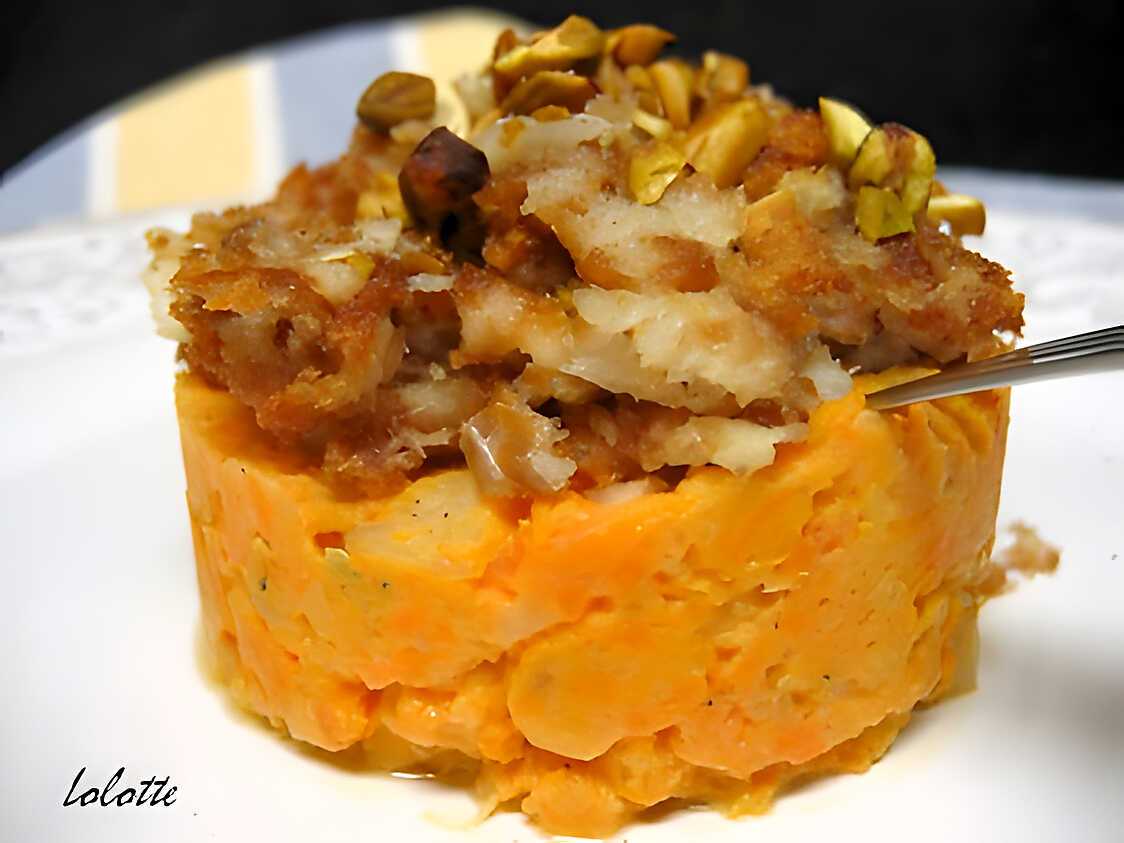 Recette de Parmentier croustillant de poisson à la patate douce, au ...