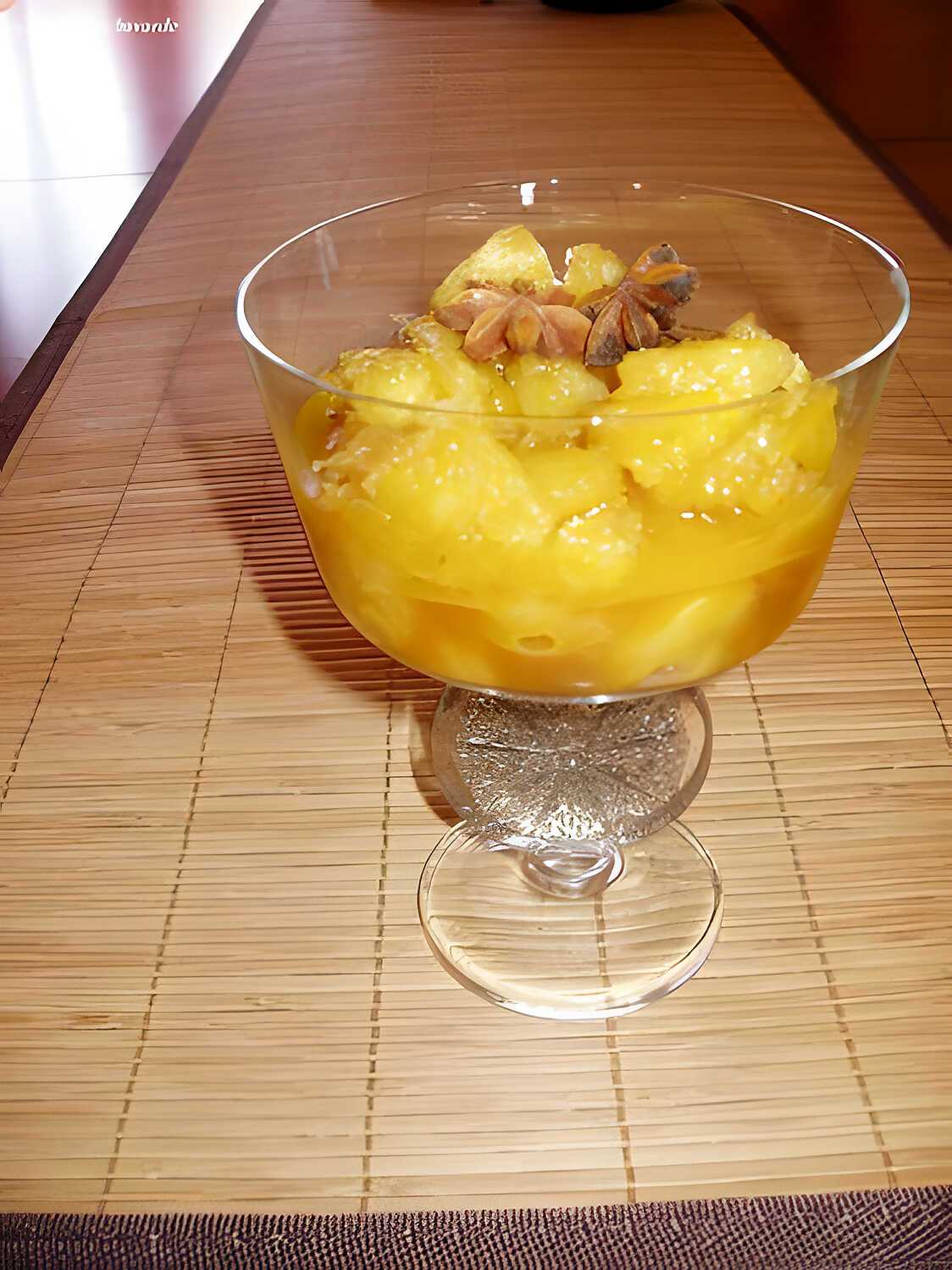 Recette d'Ananas poêlé aux épices