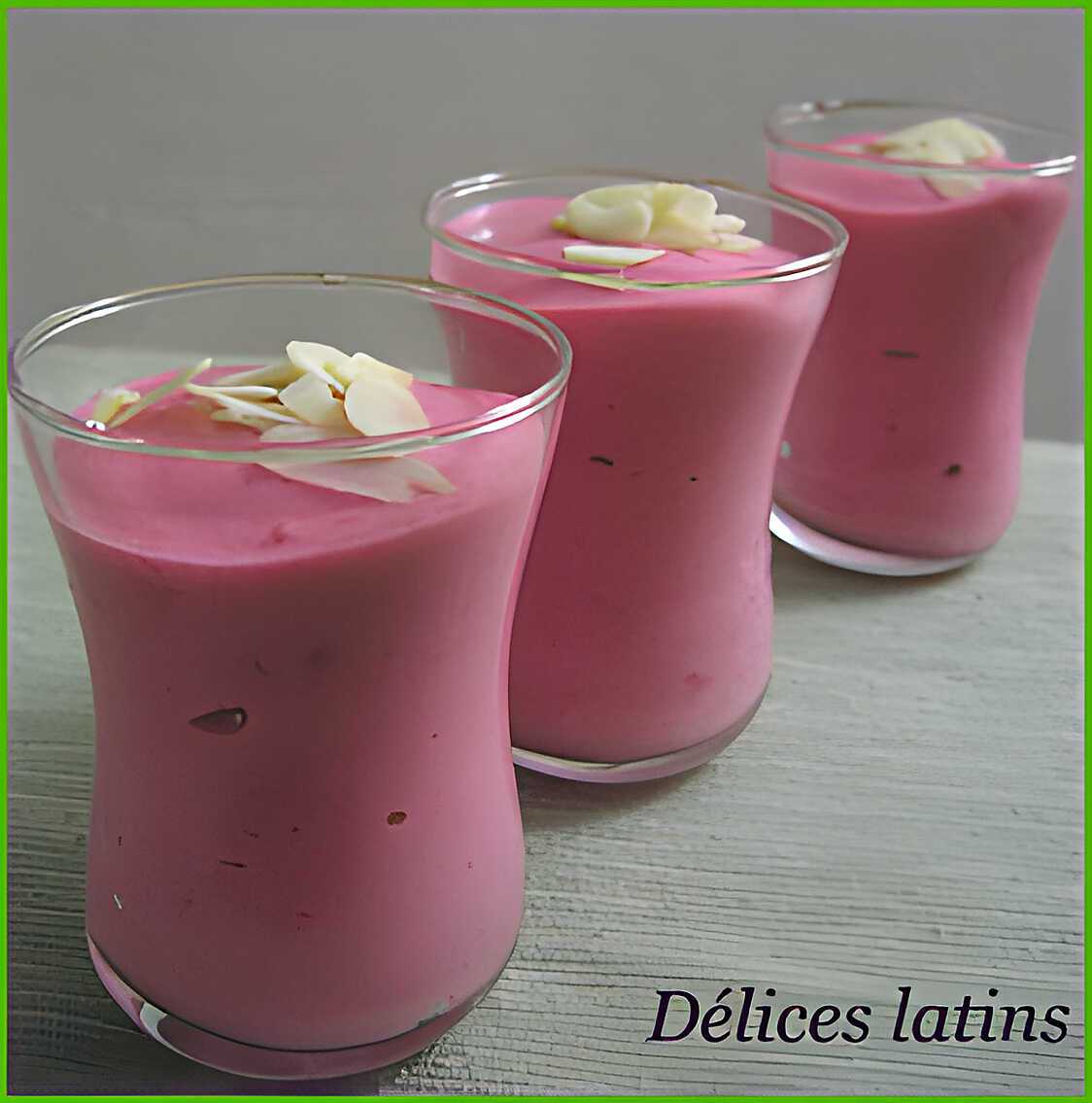 Recette de Verrines de mousse de framboises