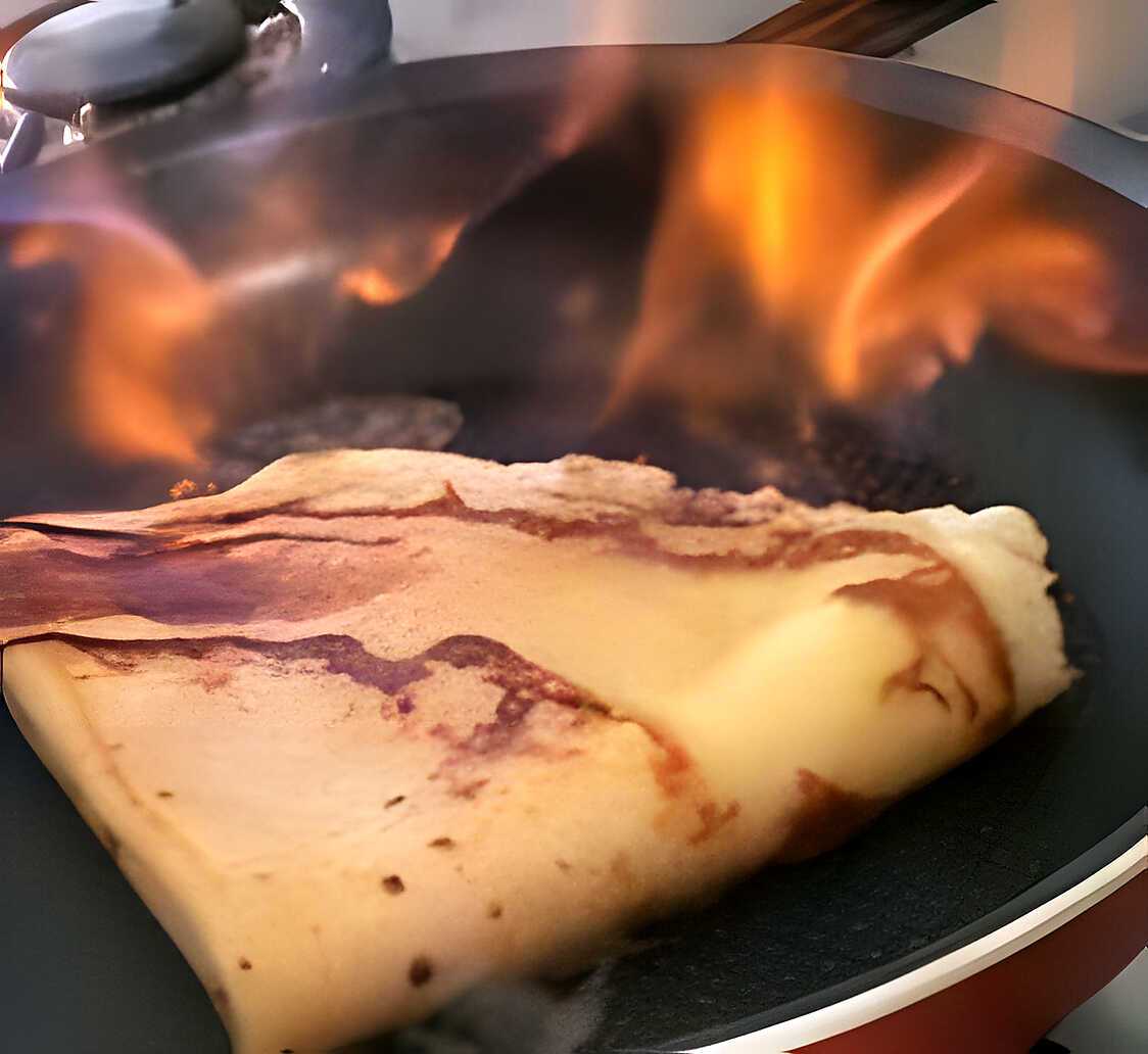 Recette de Crêpes flambées au rhum