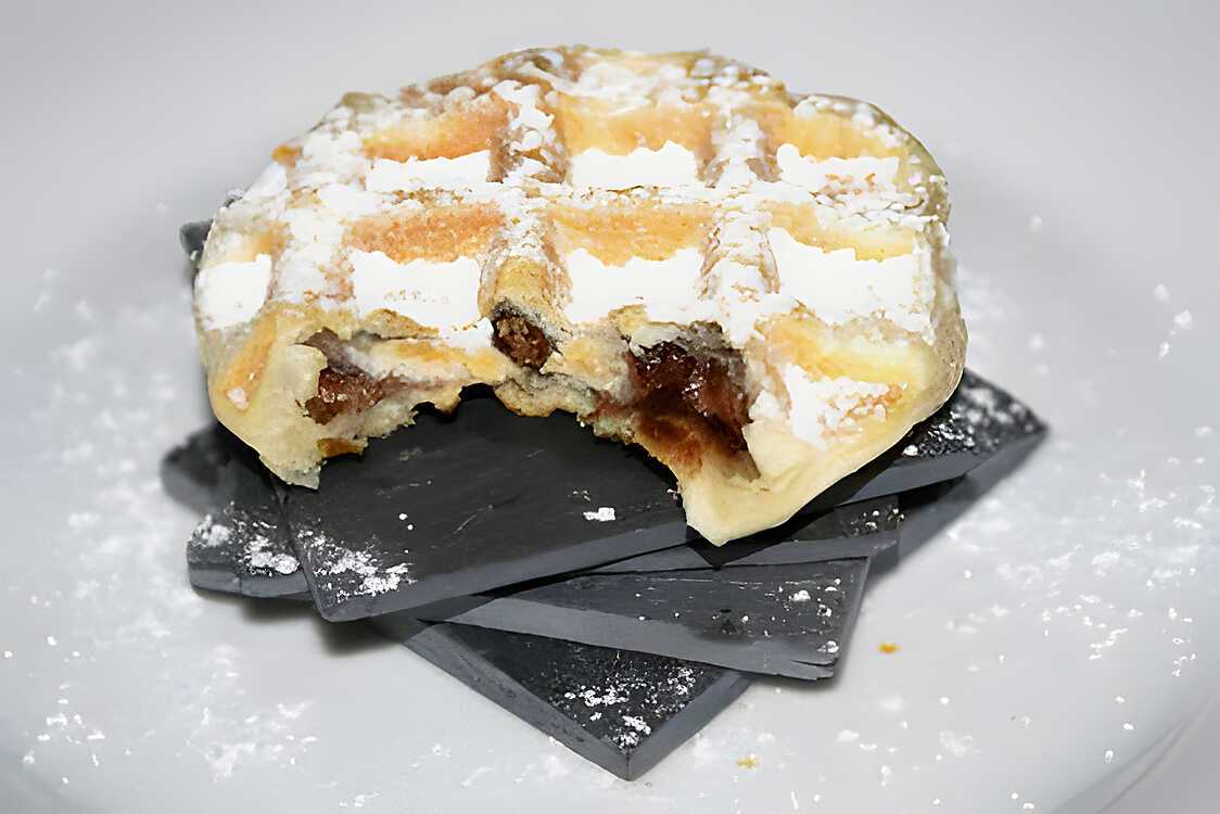 Recette de GAUFRES FEUILLETÉES : NUTELLA OU FRAISE