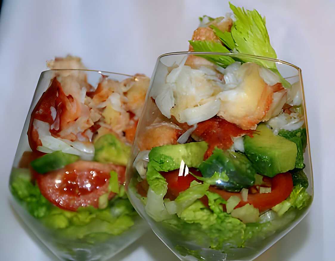 Recette de VERRINE CRABE KING-AVOCAT